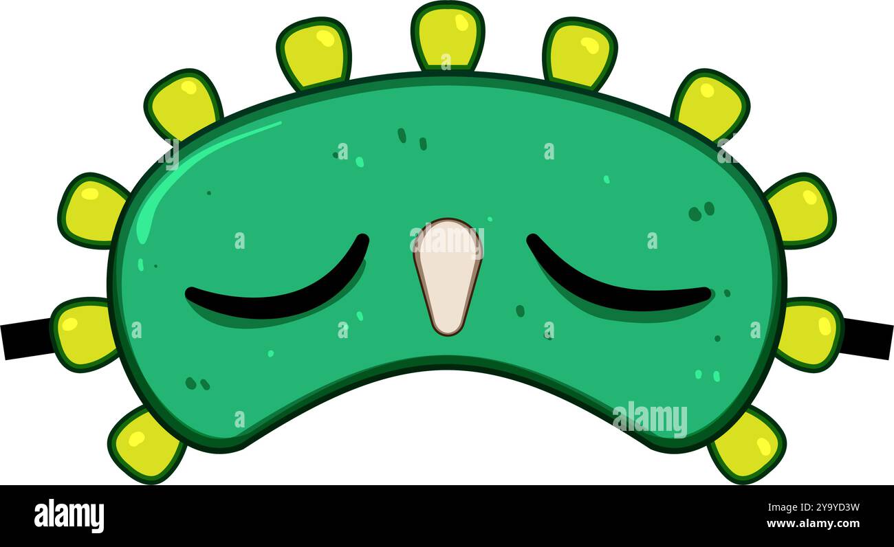 silk sleep mask eye cartoon vector illustration Stock Vector Image ...