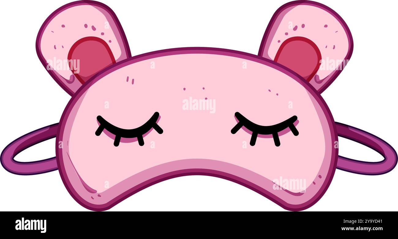 cotton sleep mask eye cartoon vector illustration Stock Vector Image ...