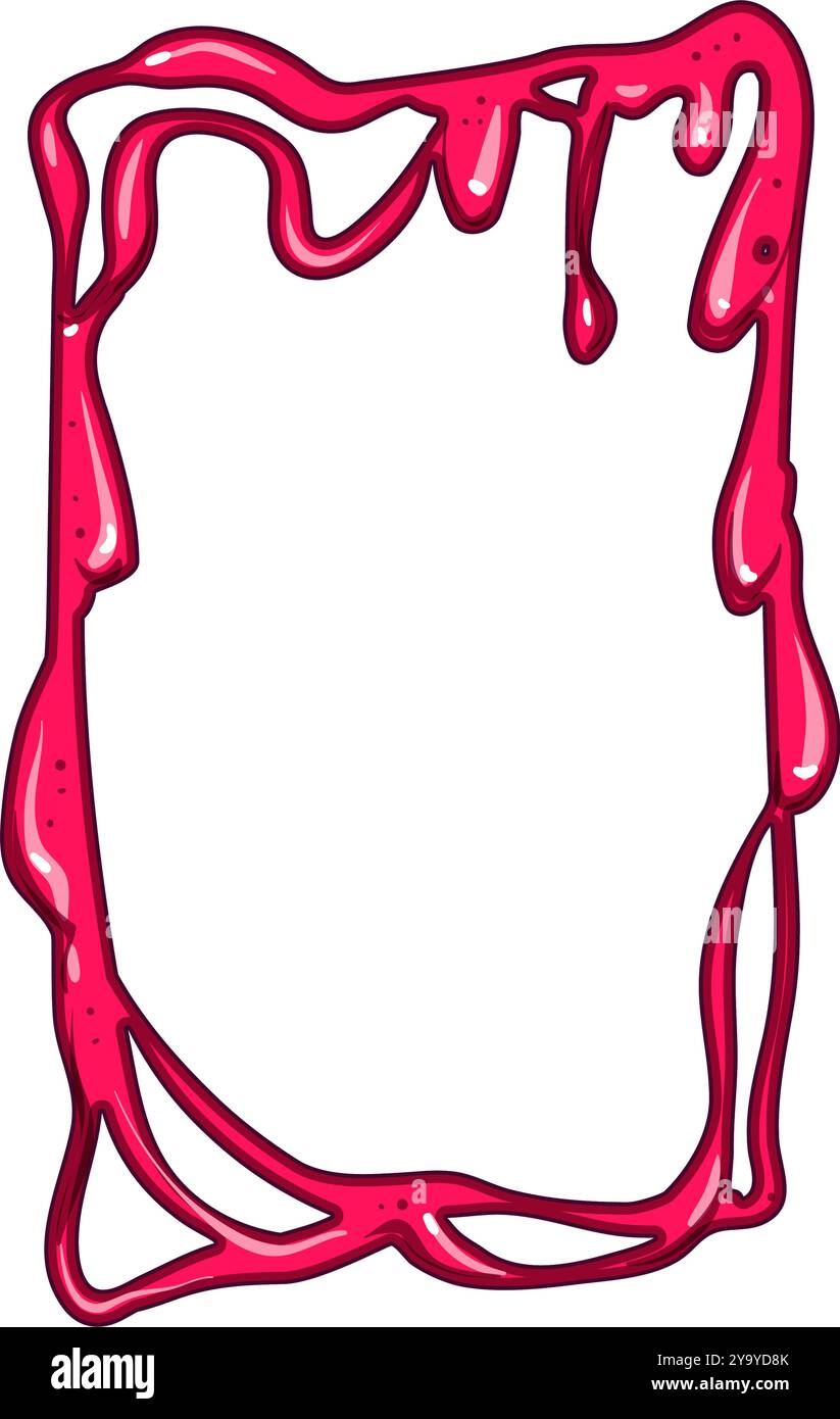 colorful slime frame cartoon vector illustration Stock Vector Image ...