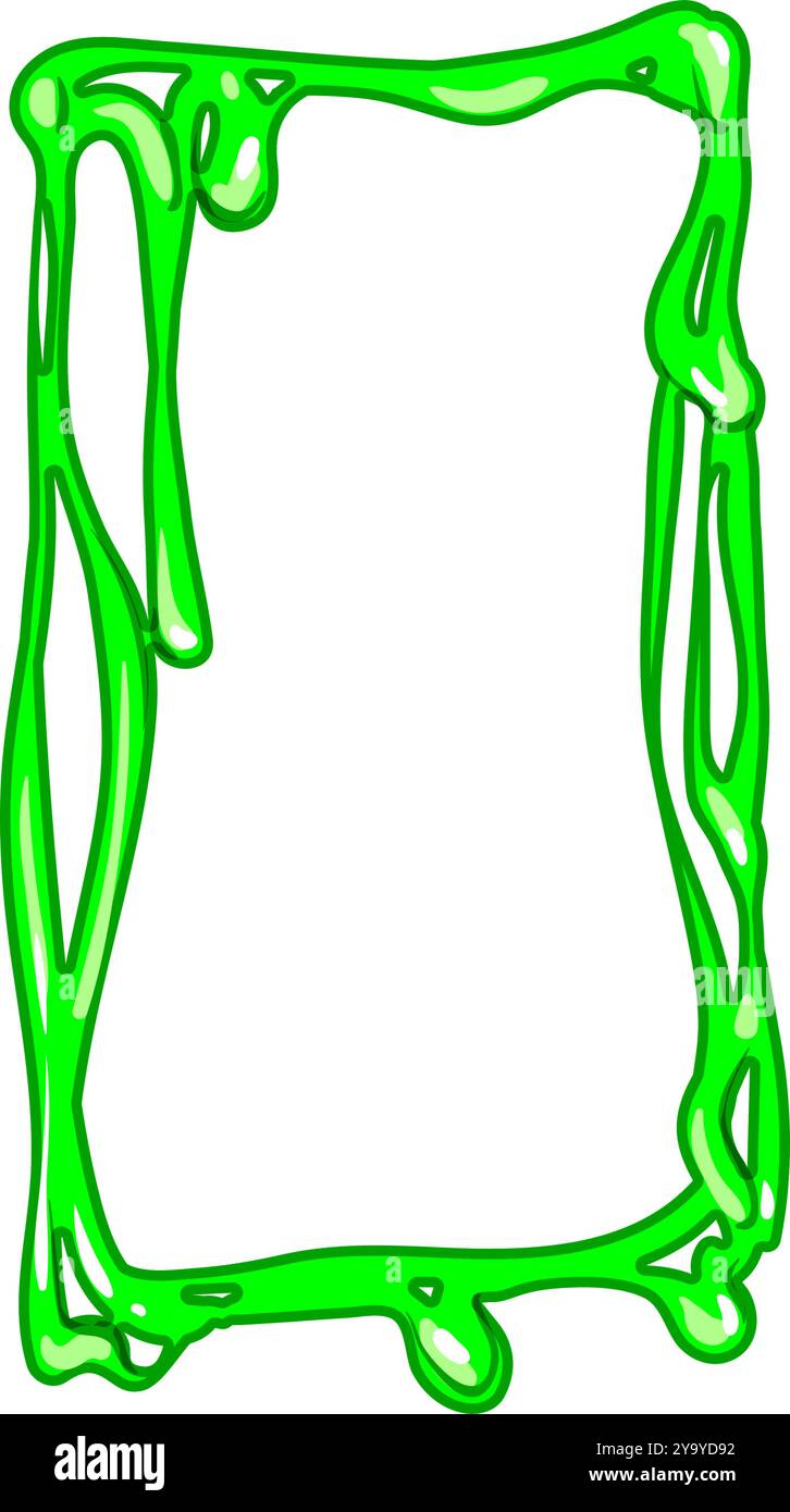 sensory slime frame cartoon vector illustration Stock Vector Image ...