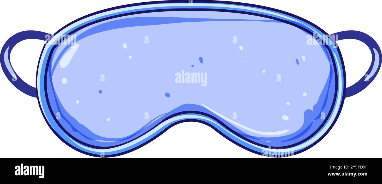 blockout sleep mask eye cartoon vector illustration Stock Vector Image ...
