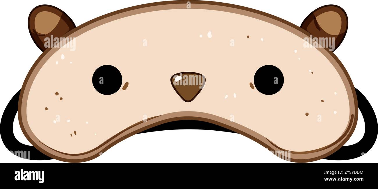 adjustable sleep mask eye cartoon vector illustration Stock Vector ...