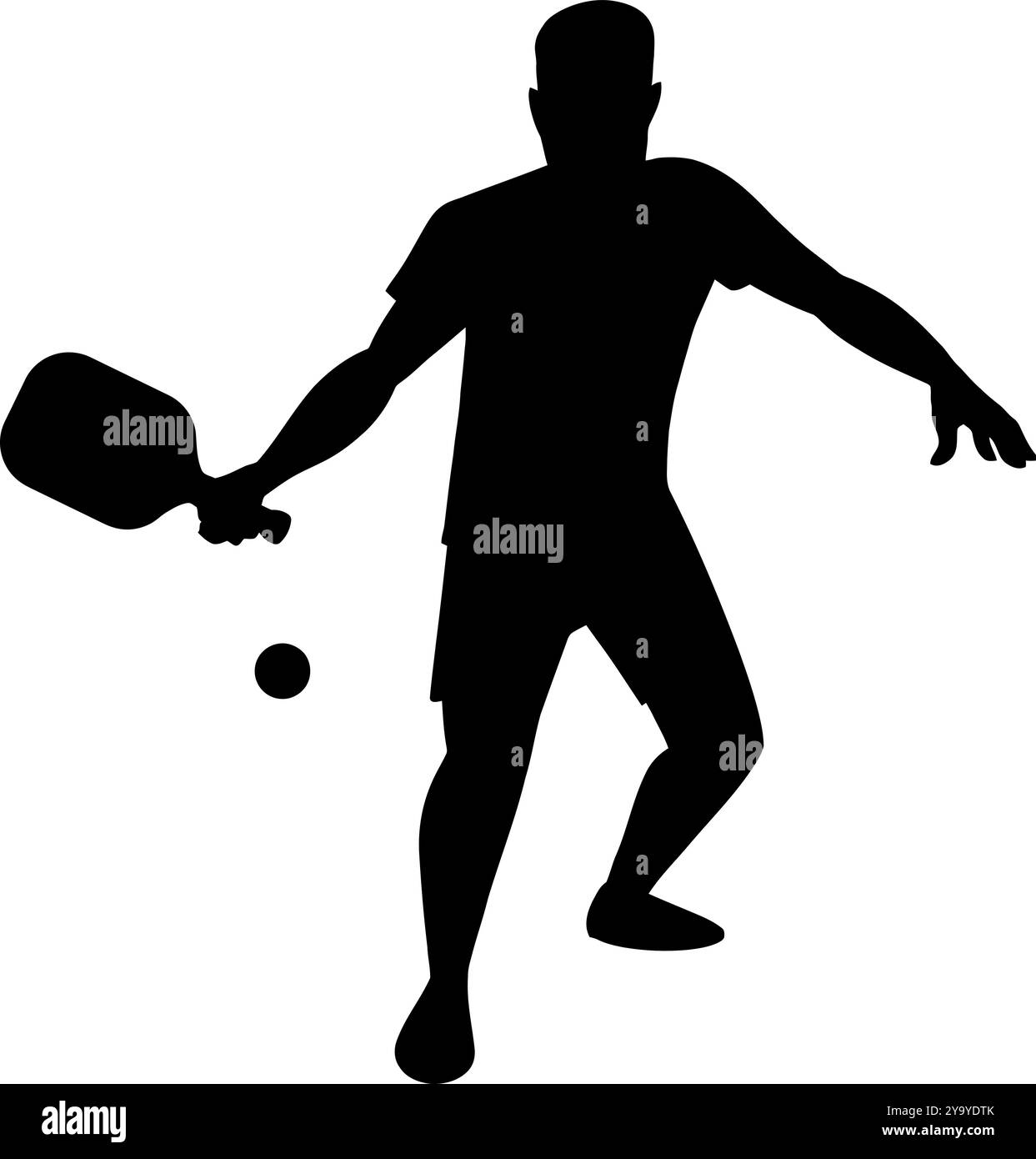 Pickleball Player Hand Drawn Vector illustration, Isolated On ...