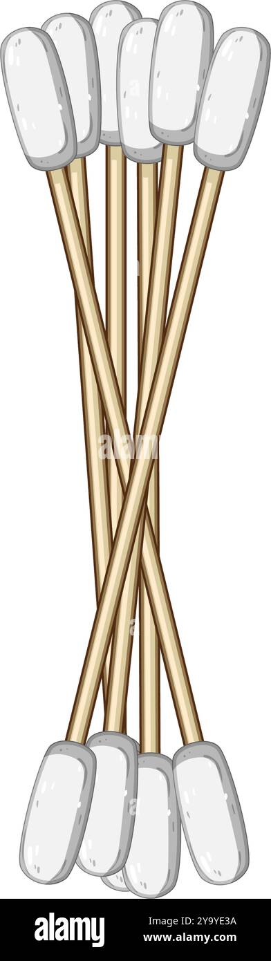 sampling sterile swab cartoon vector illustration Stock Vector Image ...