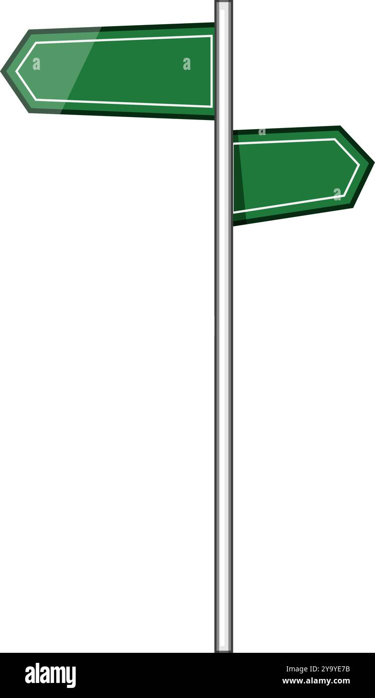 urban street sign green cartoon vector illustration Stock Vector Image ...