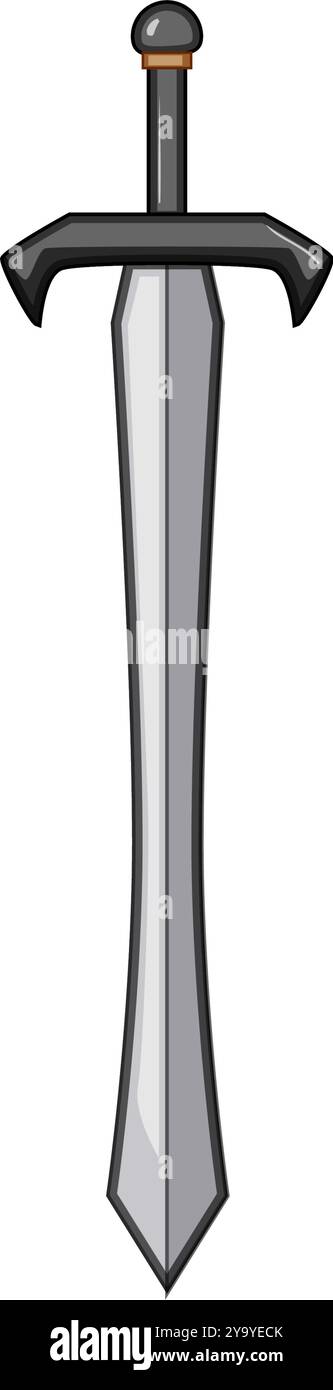 chivalry sword knight cartoon vector illustration Stock Vector Image ...