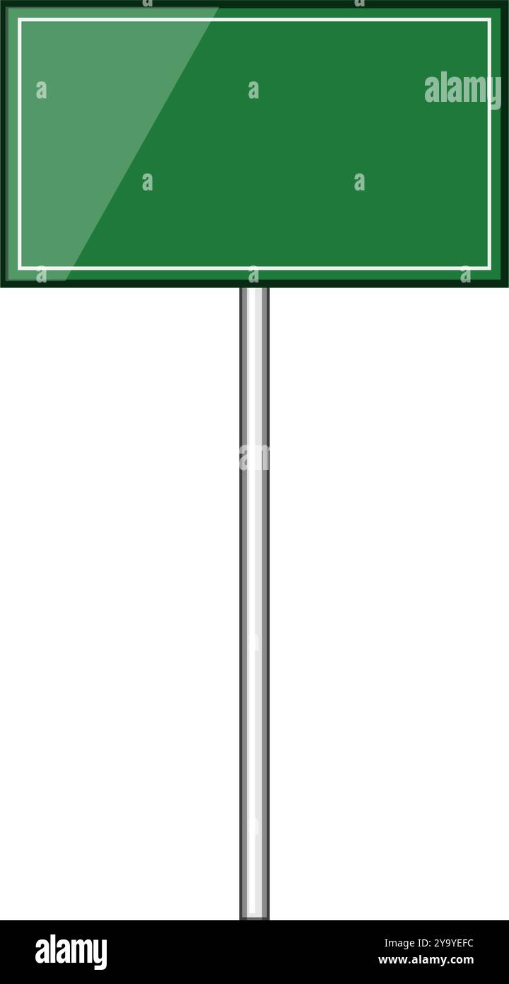 visibility street sign green cartoon vector illustration Stock Vector ...