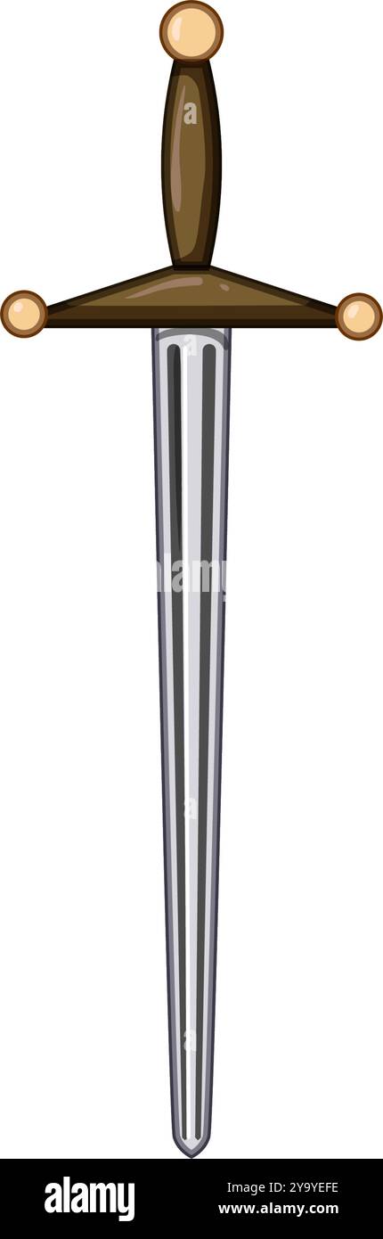 valor sword knight cartoon vector illustration Stock Vector Image & Art ...