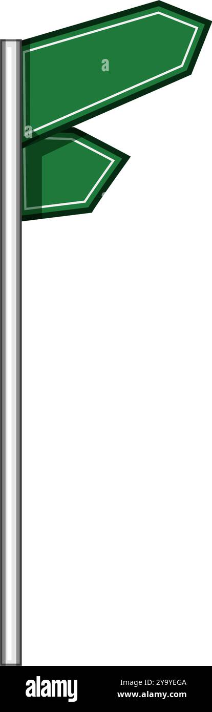 regulation street sign green cartoon vector illustration Stock Vector ...