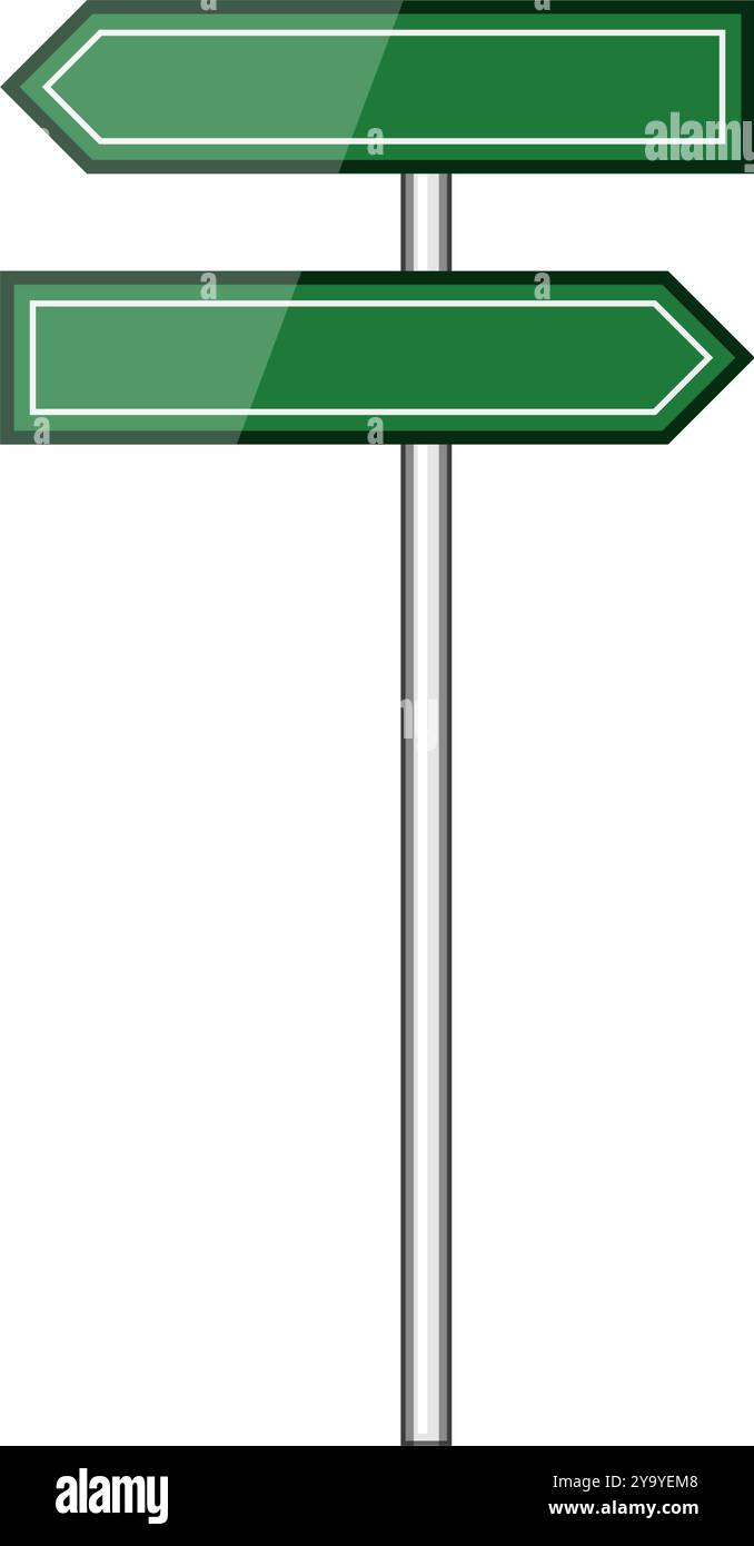 safety street sign green cartoon vector illustration Stock Vector Image ...