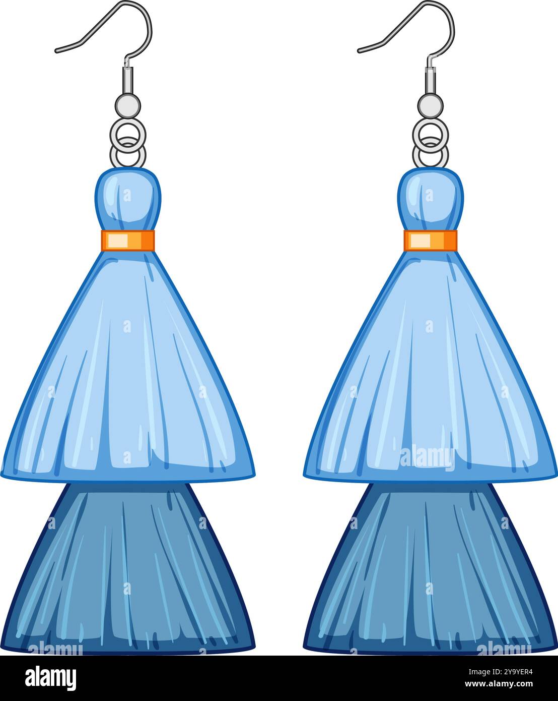 jewelry tassel earrings cartoon vector illustration Stock Vector Image ...