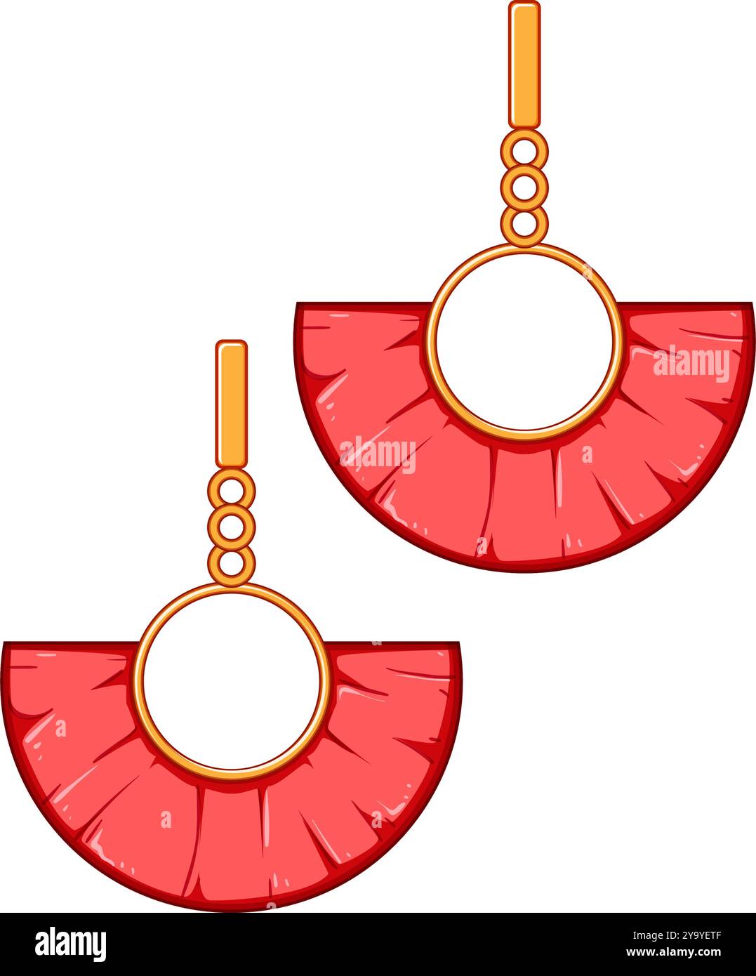 colorful tassel earrings cartoon vector illustration Stock Vector Image ...