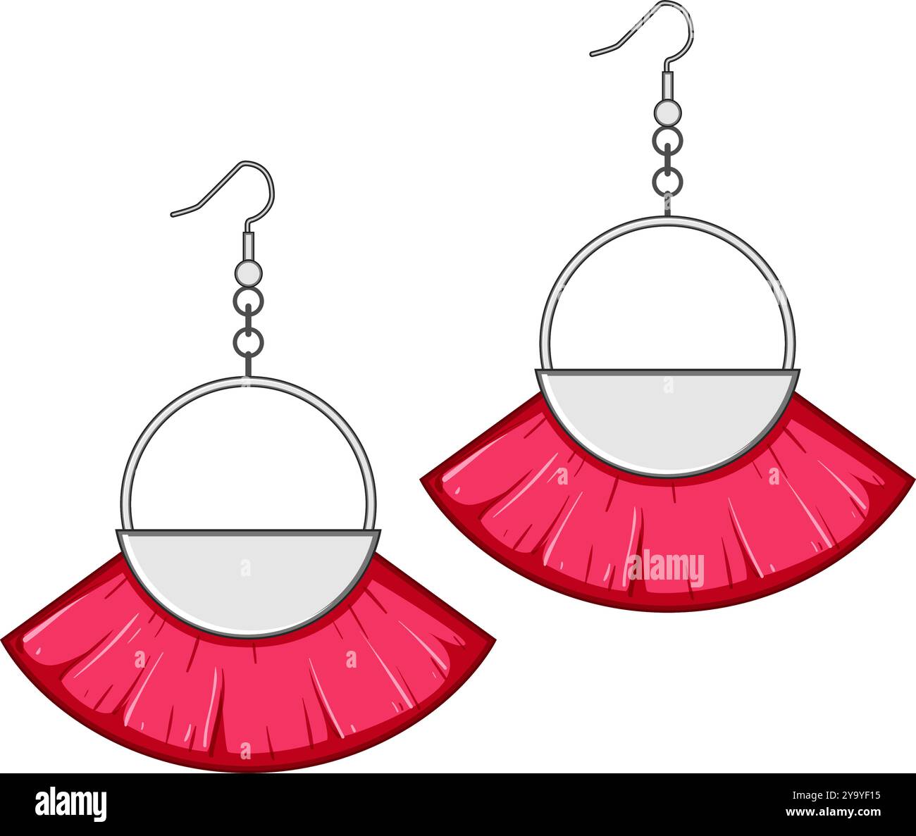 handmade tassel earrings cartoon vector illustration Stock Vector Image ...
