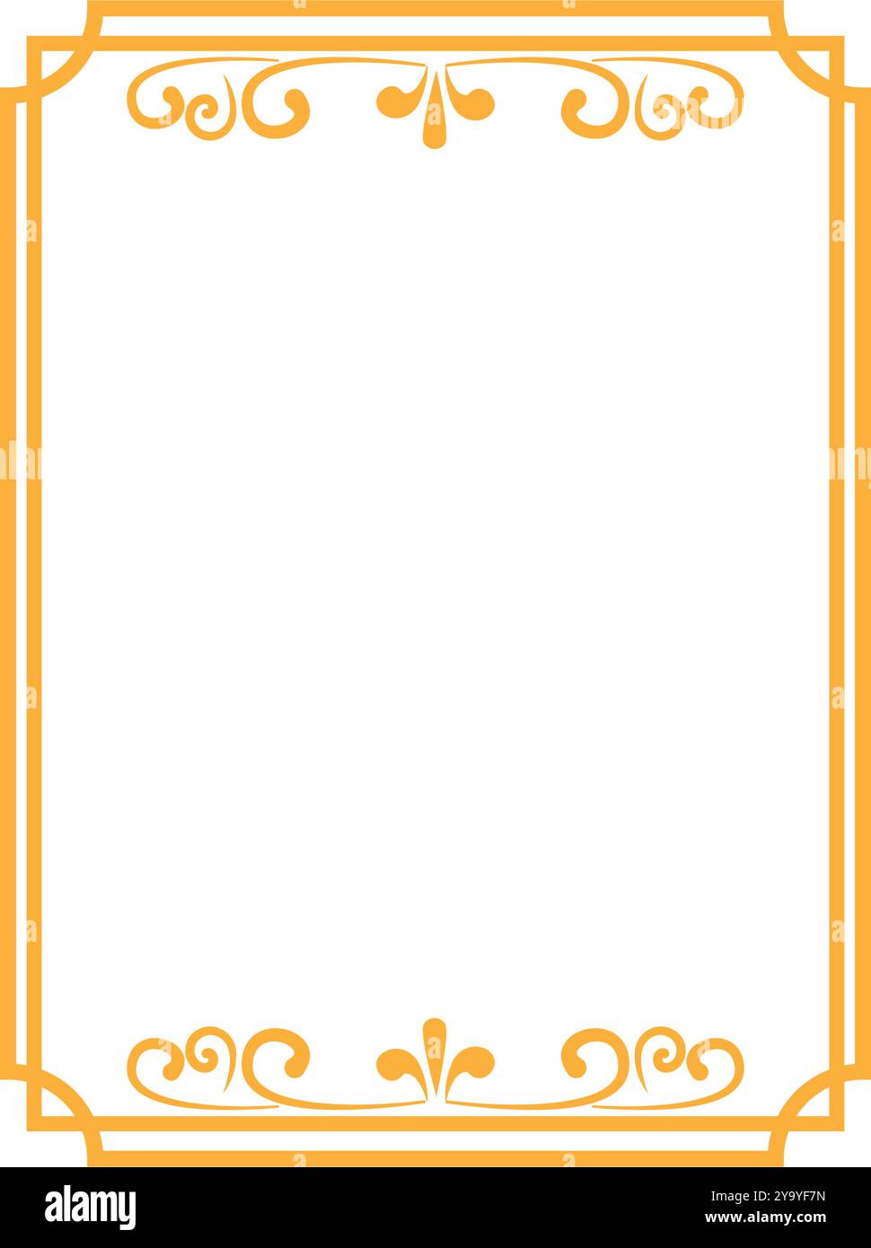 vintage victorian border frame cartoon vector illustration Stock Vector ...