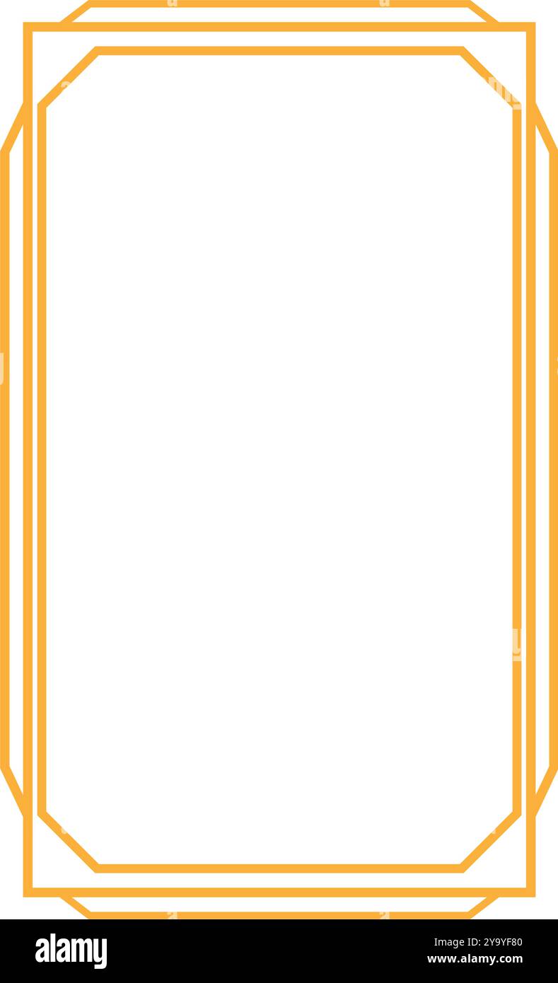 scrollwork victorian border frame cartoon vector illustration Stock ...