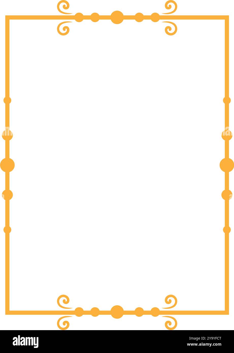 classic victorian border frame cartoon vector illustration Stock Vector ...