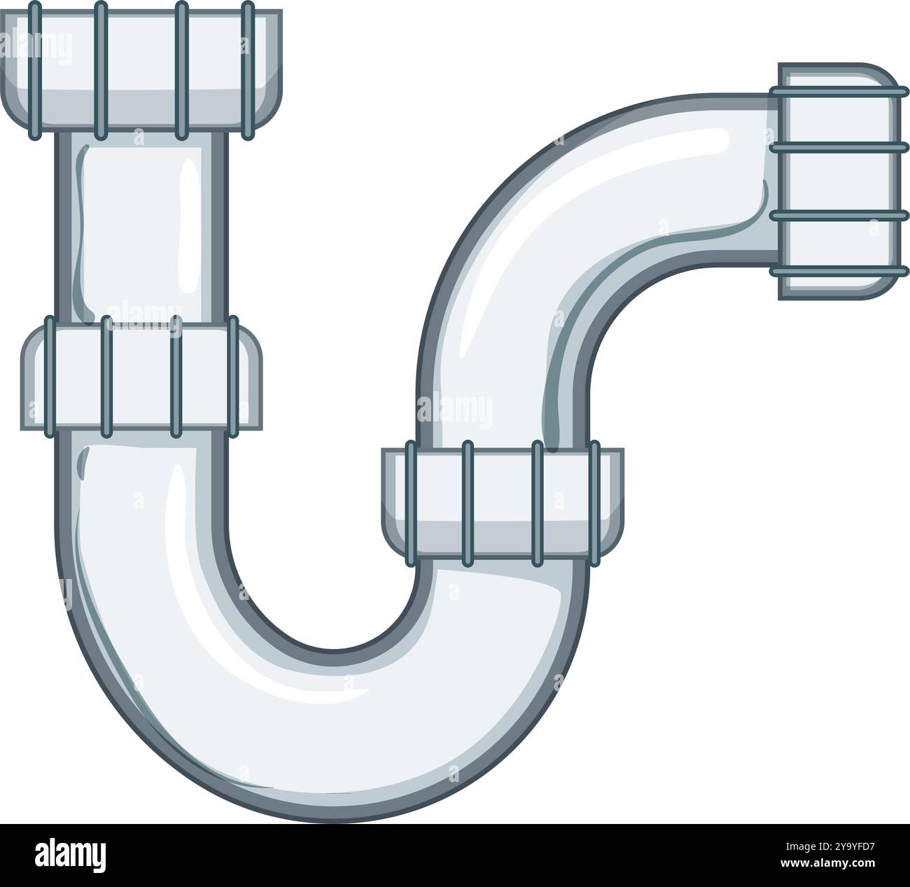 age waste drain trap cartoon vector illustration Stock Vector Image ...