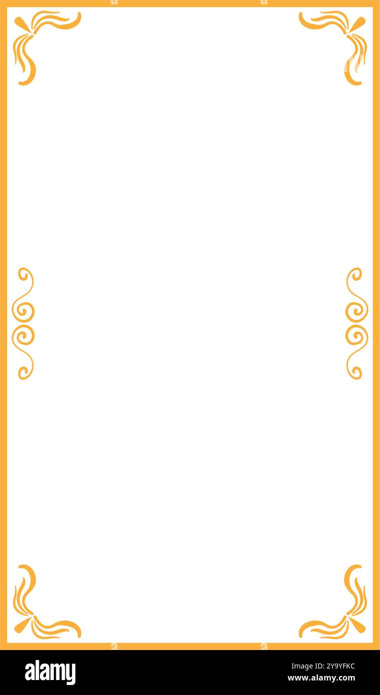 baroque victorian border frame cartoon vector illustration Stock Vector ...