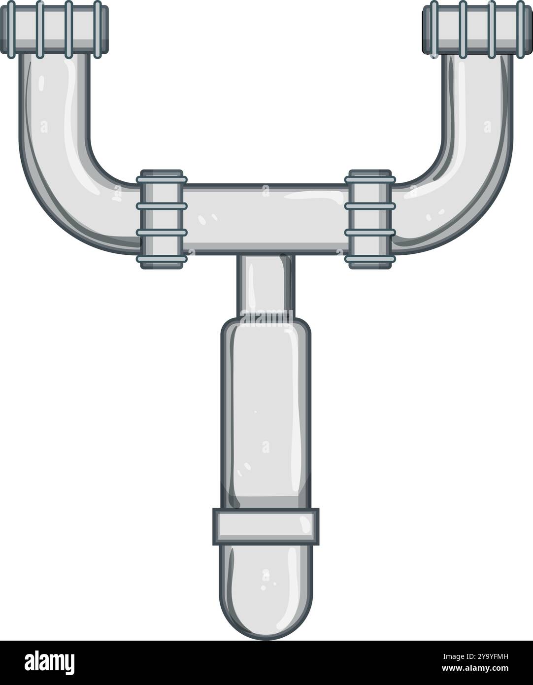 blockage waste drain trap cartoon vector illustration Stock Vector ...