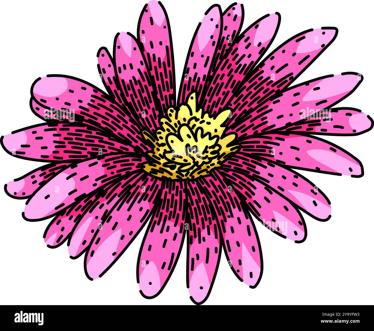 flower aster sketch hand drawn vector Stock Vector Image & Art - Alamy