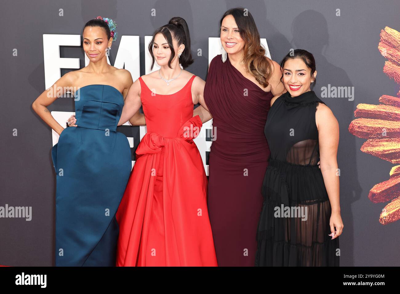 Zoe Saldana, Selena Gomez, Karla Sof a Gascon and Adriana Paz, Emilia Perez, BFI London Film ...