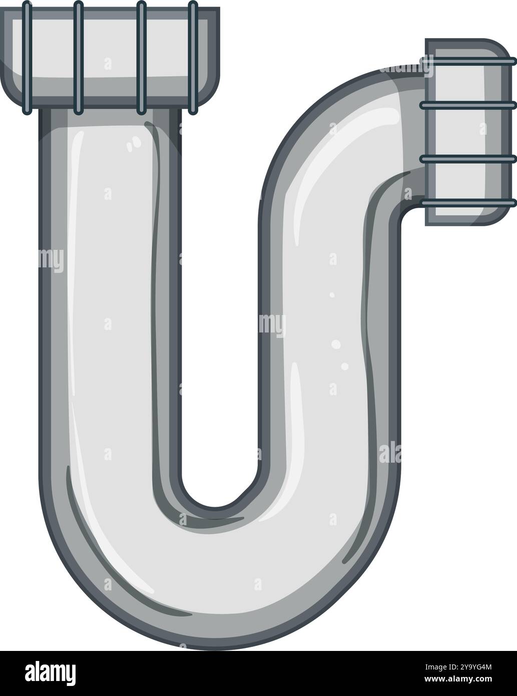 installation waste drain trap cartoon vector illustration Stock Vector ...