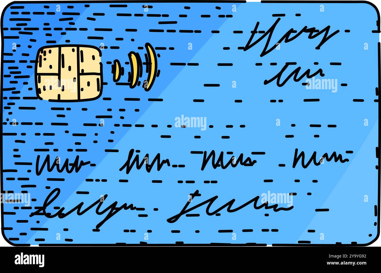 rewards credit card sketch hand drawn vector Stock Vector Image & Art ...