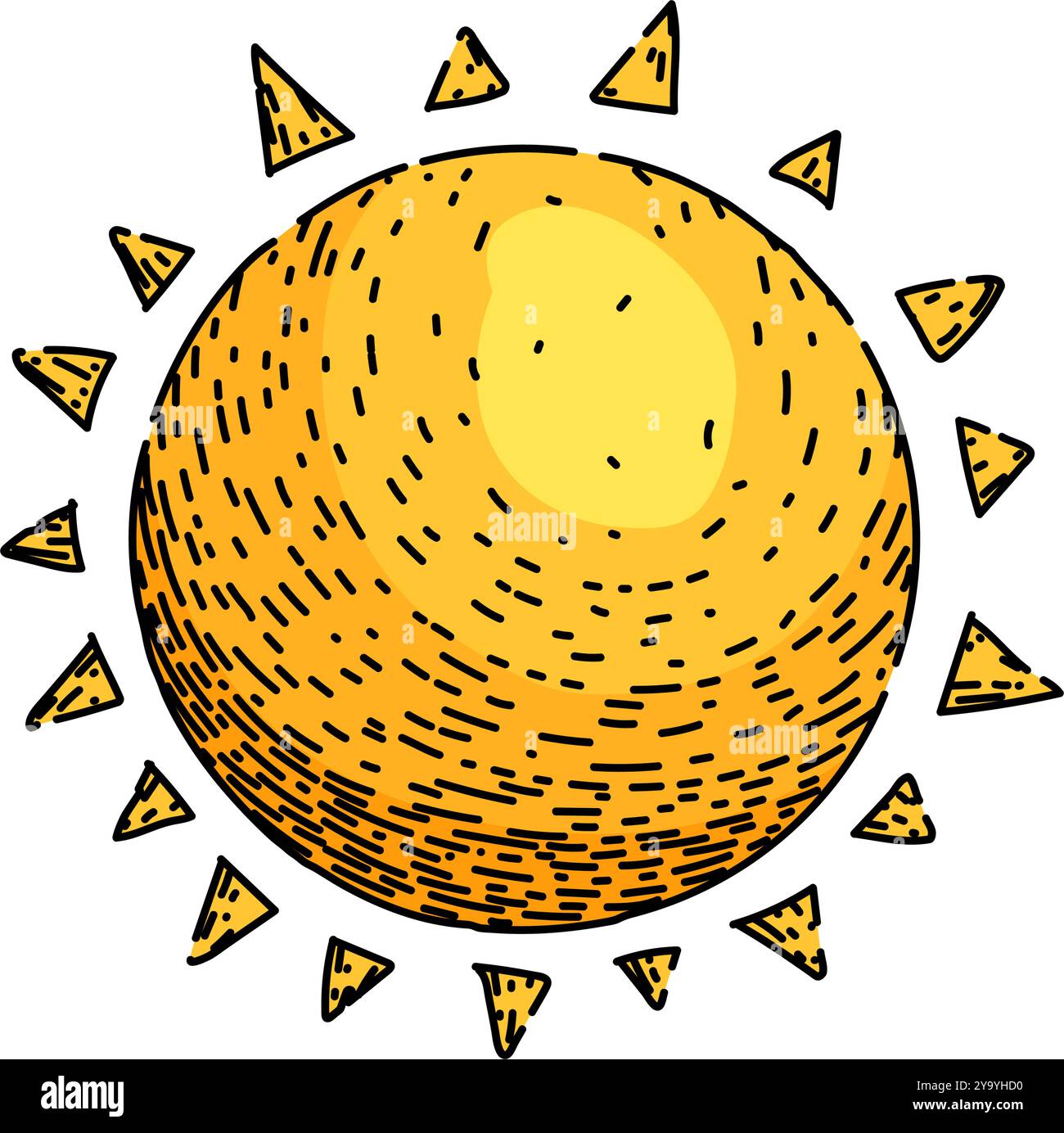 sunlight sun sketch hand drawn vector Stock Vector Image & Art - Alamy