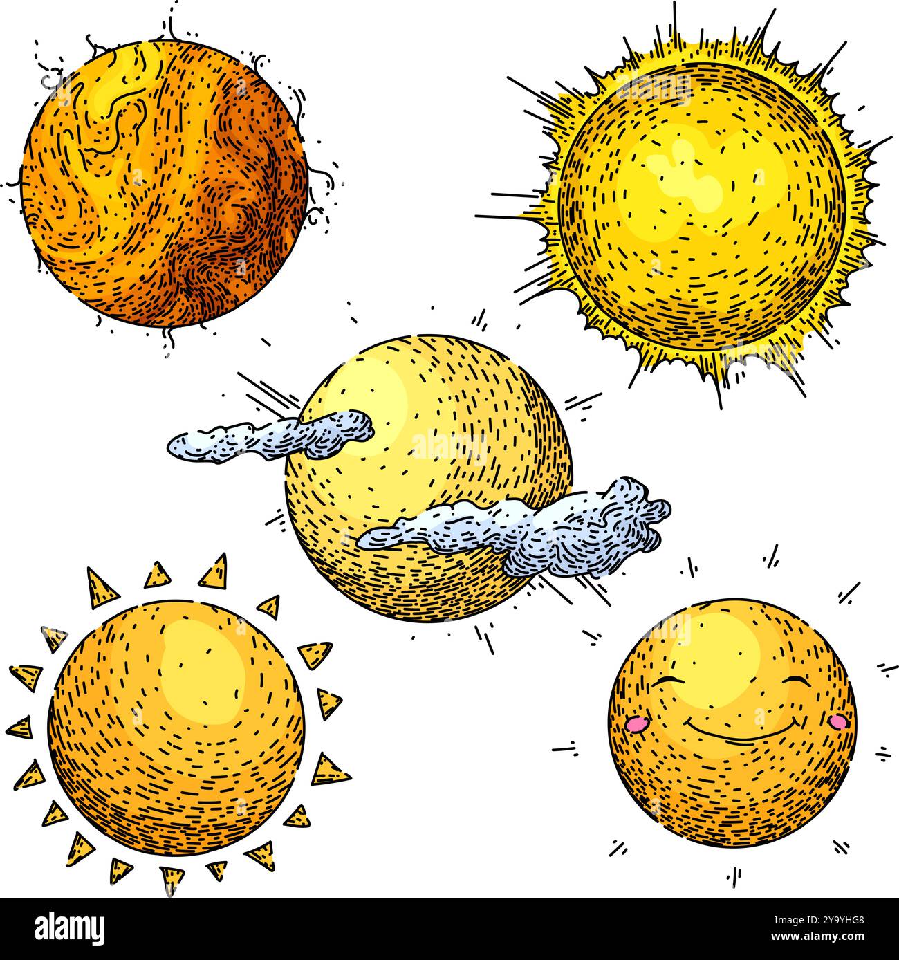 sun set sketch hand drawn vector Stock Vector Image & Art - Alamy