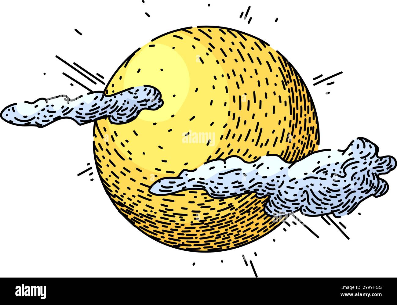 rays sun sketch hand drawn vector Stock Vector Image & Art - Alamy