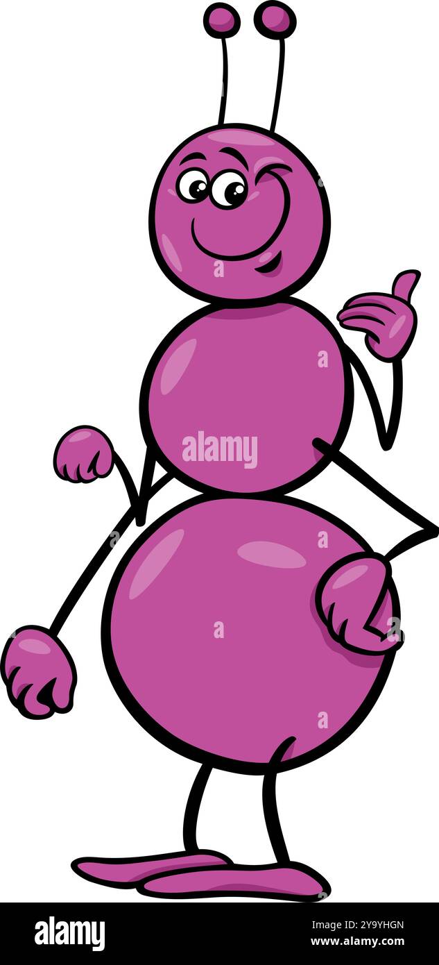 Cartoon illustration of ant insect animal comic character Stock Vector ...
