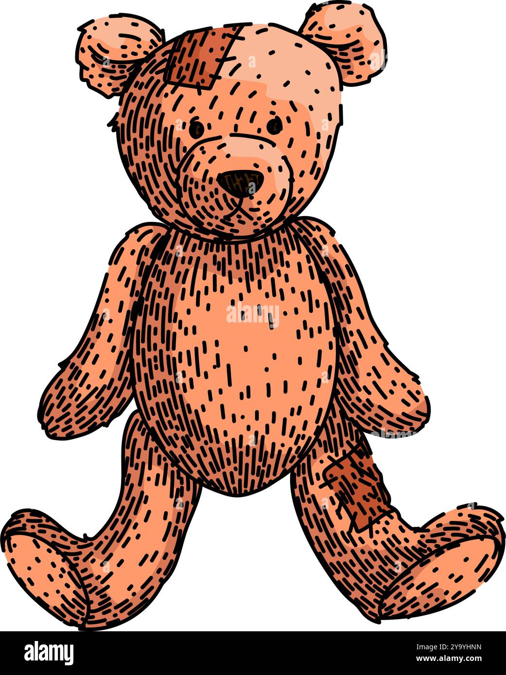 cuddly teddy bear sketch hand drawn vector Stock Vector Image & Art - Alamy