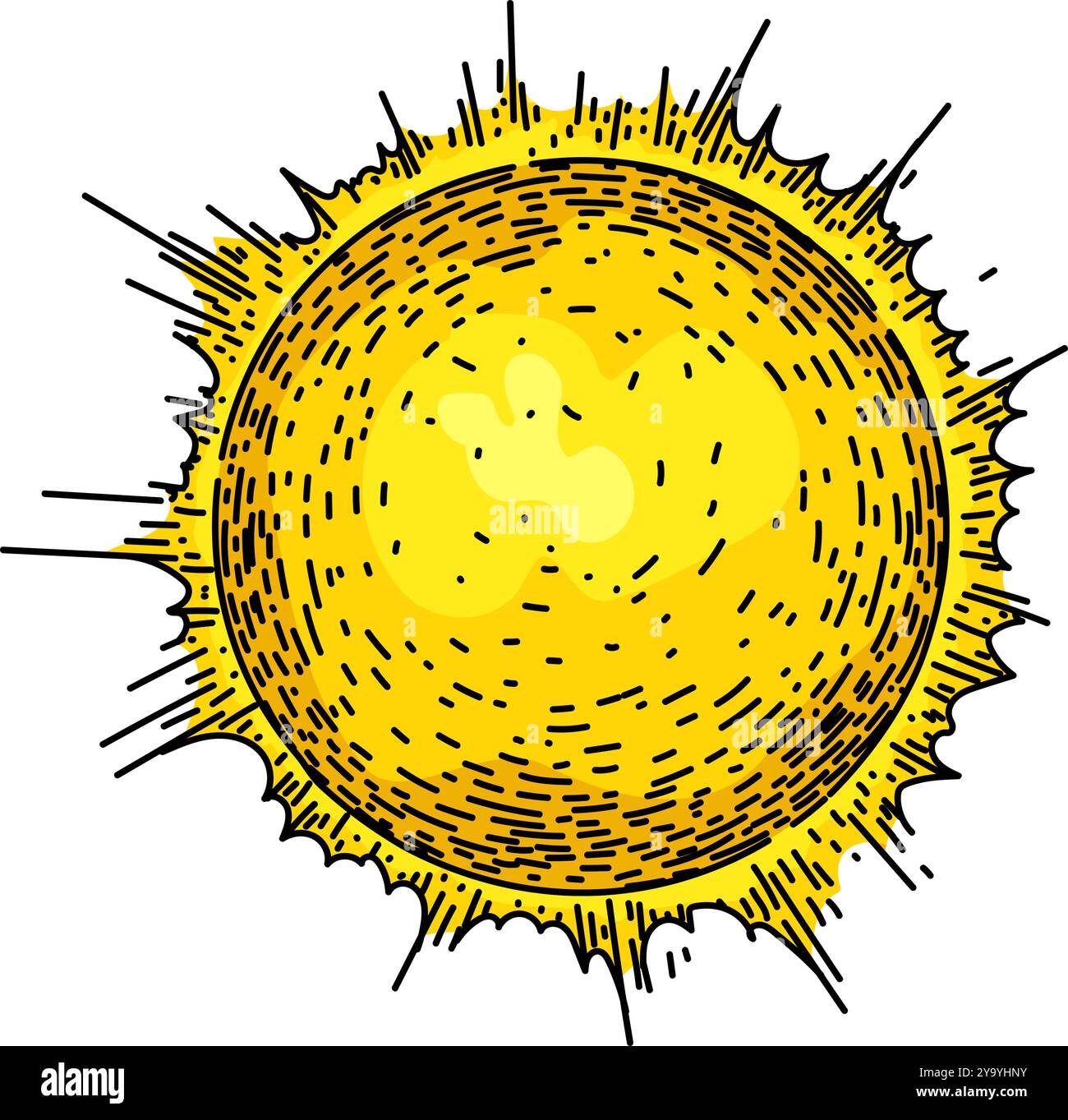 sunset sun sketch hand drawn vector Stock Vector Image & Art - Alamy