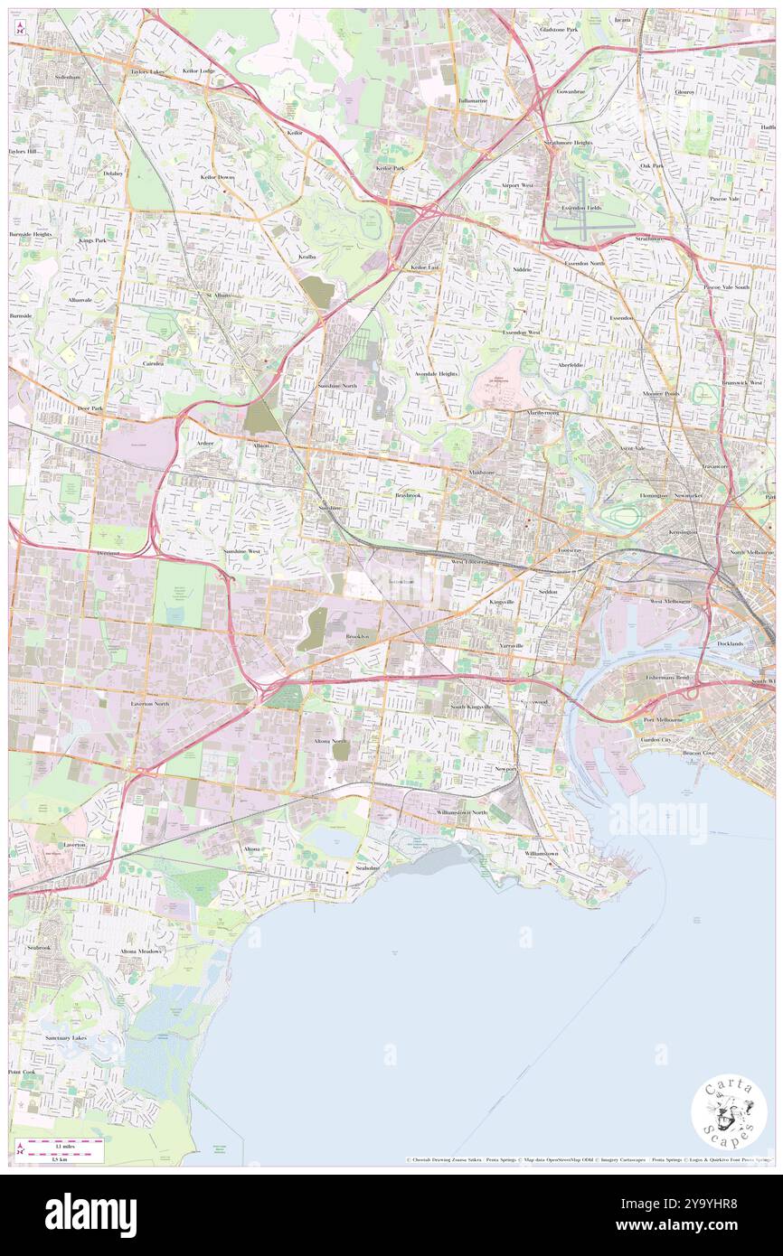 Map of maribyrnong Cut Out Stock Images & Pictures - Alamy