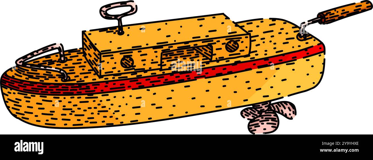 dinghy toy boat sketch hand drawn vector Stock Vector Image & Art - Alamy