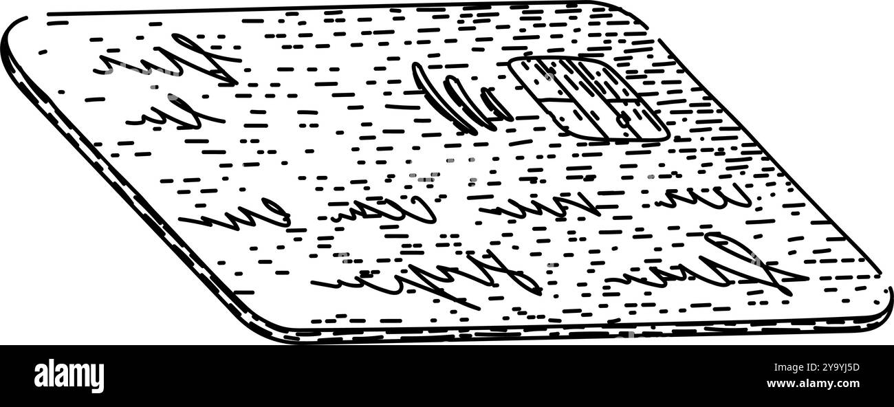 payment credit card sketch hand drawn vector Stock Vector Image & Art ...