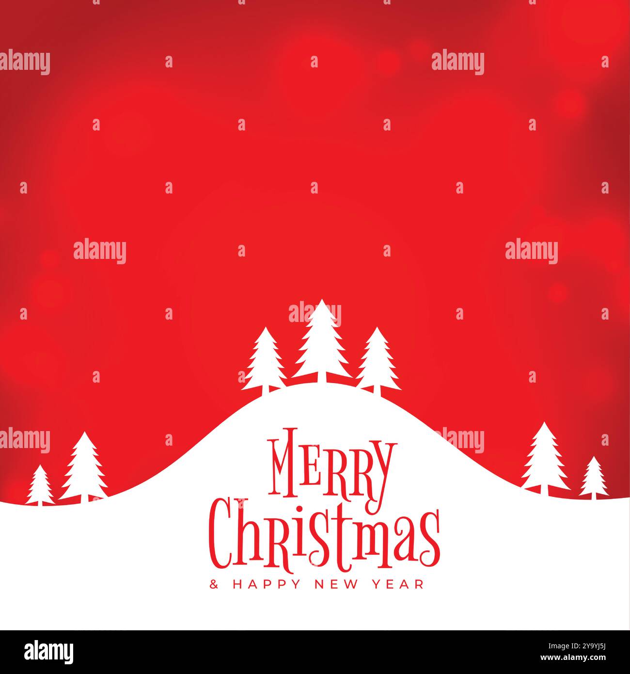 merry christmas wishes card background with xmas tree design vector ...