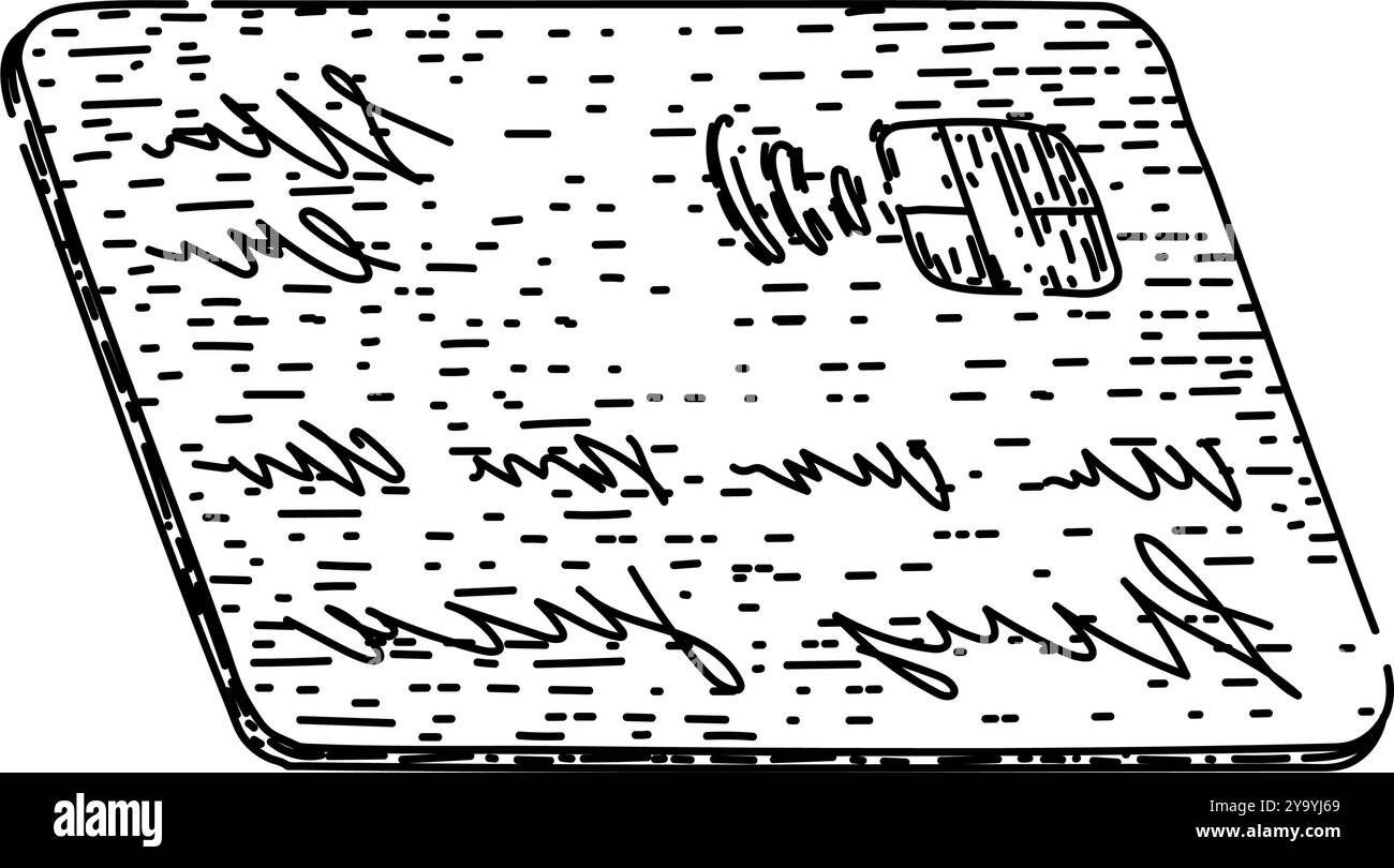 interest credit card sketch hand drawn vector Stock Vector Image & Art ...