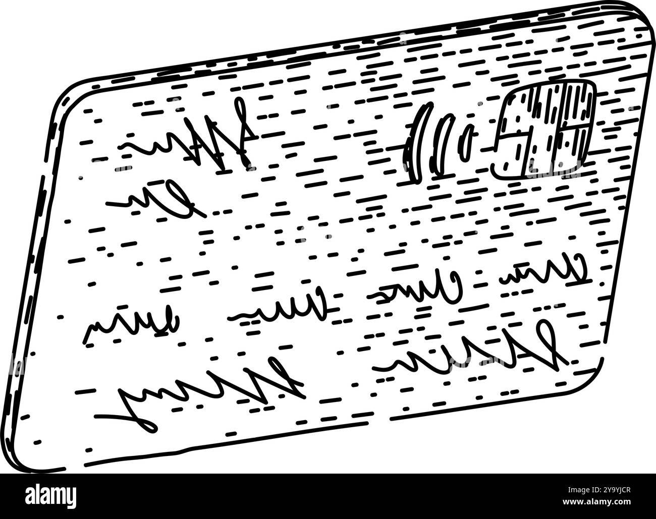 balance credit card sketch hand drawn vector Stock Vector Image & Art ...