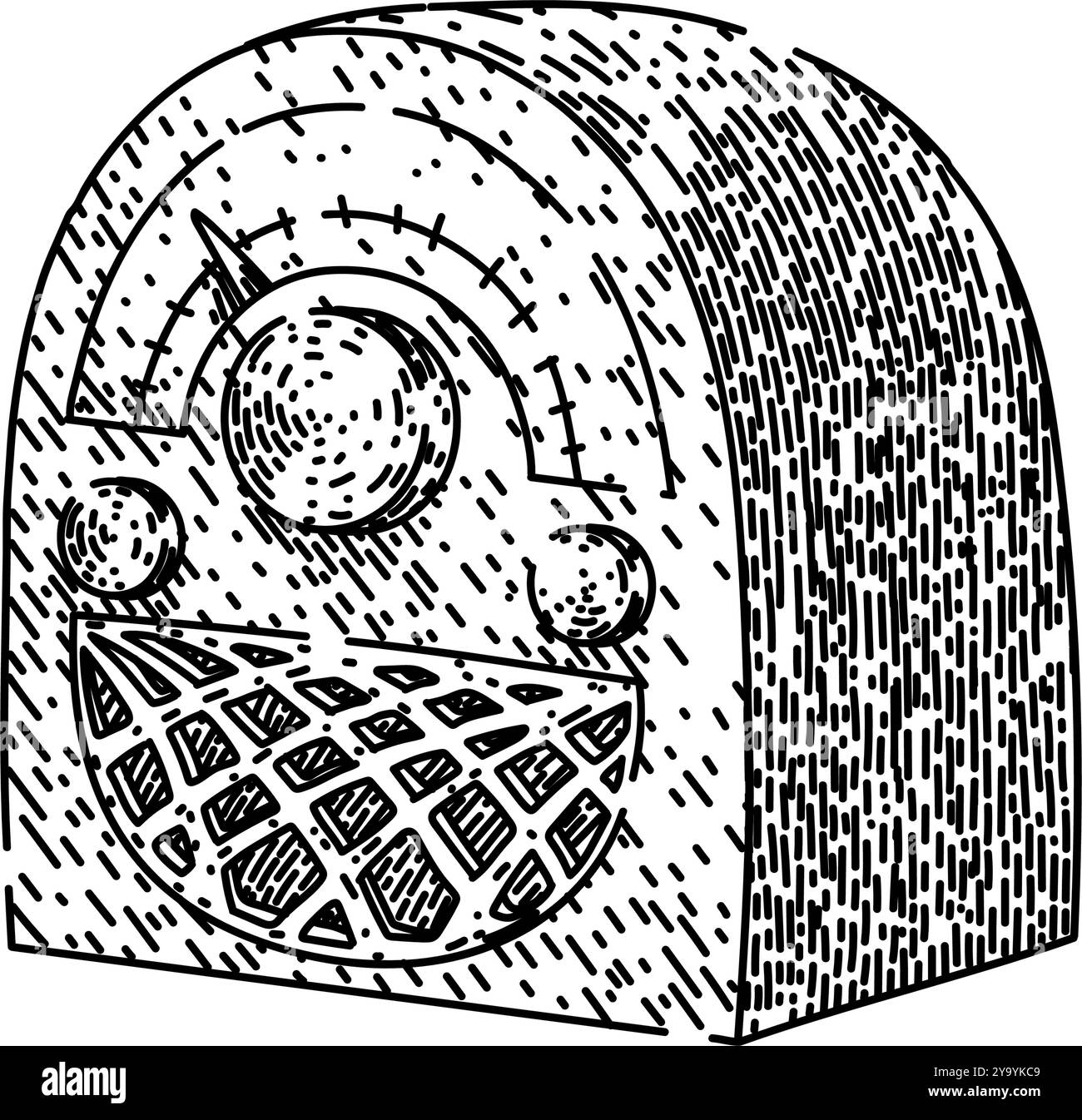 tuner retro radio sketch hand drawn vector Stock Vector Image & Art - Alamy