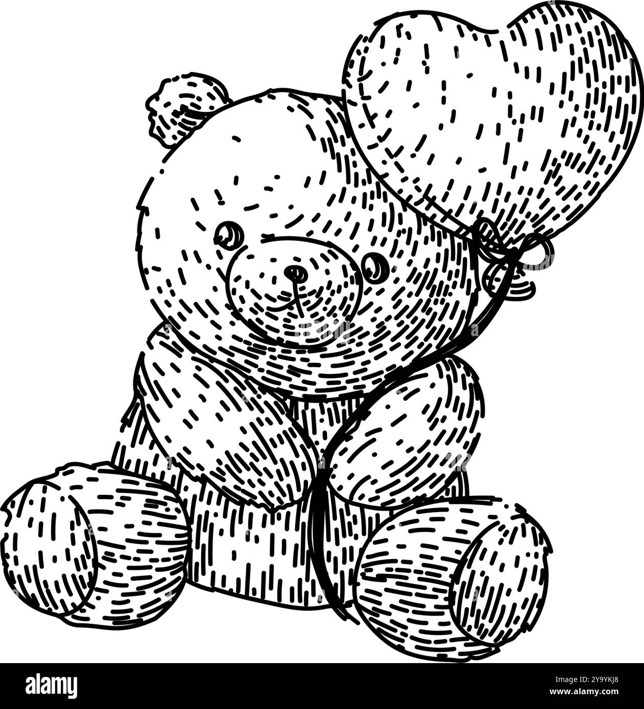 toy teddy bear sketch hand drawn vector Stock Vector Image & Art - Alamy