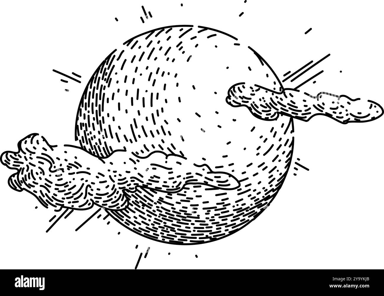 rays sun sketch hand drawn vector Stock Vector Image & Art - Alamy