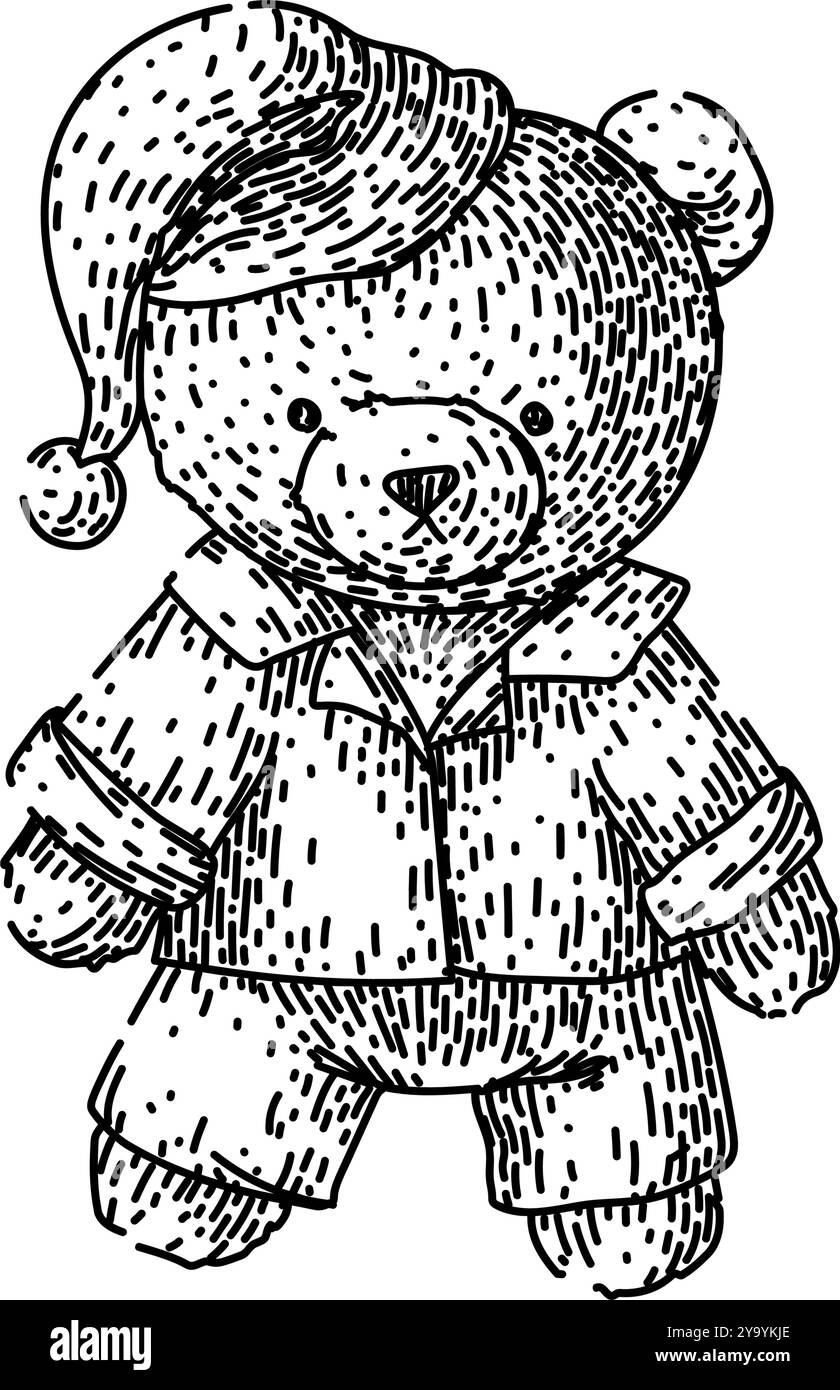 cute teddy bear sketch hand drawn vector Stock Vector Image & Art - Alamy