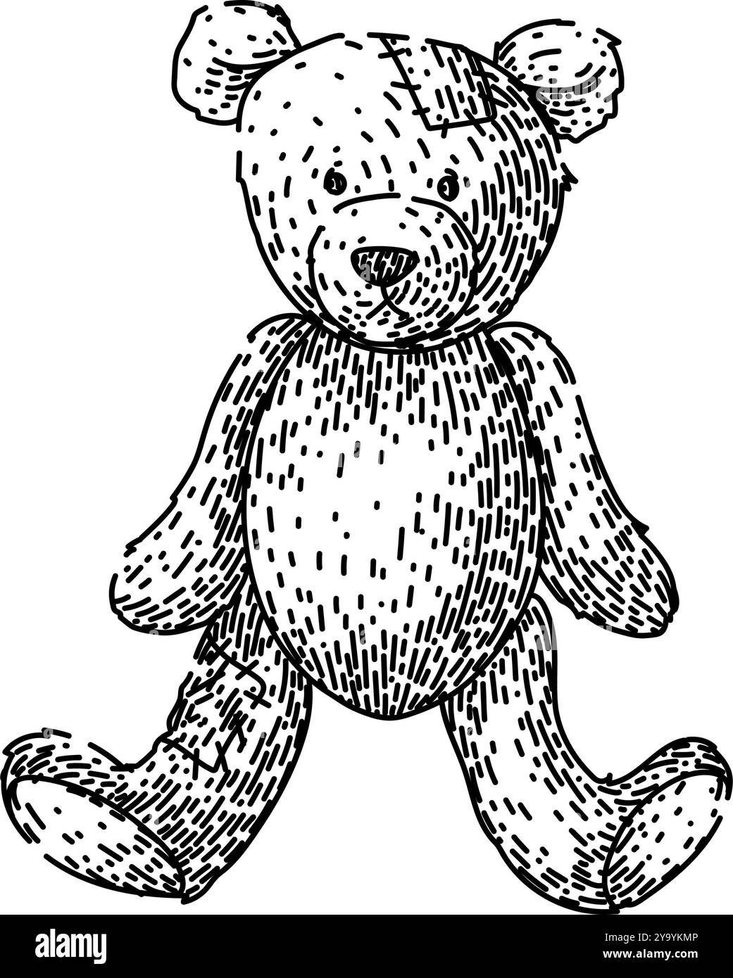 cuddly teddy bear sketch hand drawn vector Stock Vector Image & Art - Alamy
