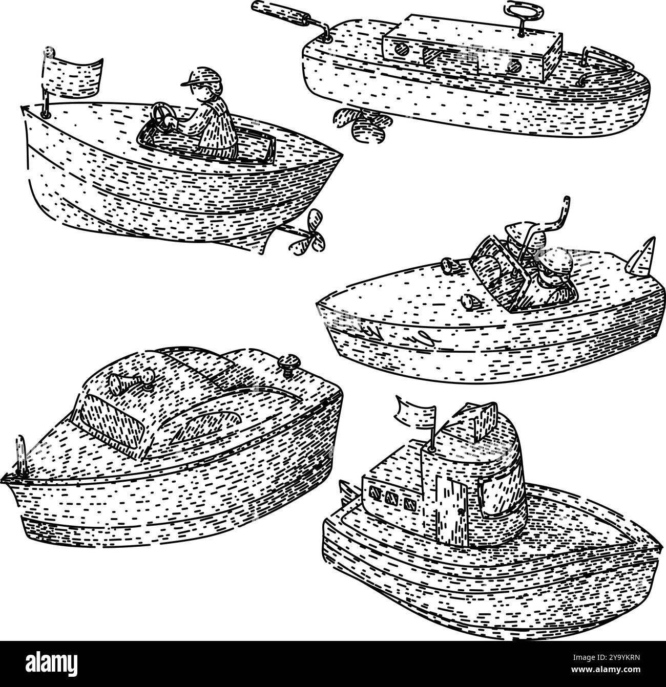 Toy tug boat Stock Vector Images - Alamy