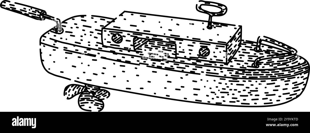 dinghy toy boat sketch hand drawn vector Stock Vector Image & Art - Alamy