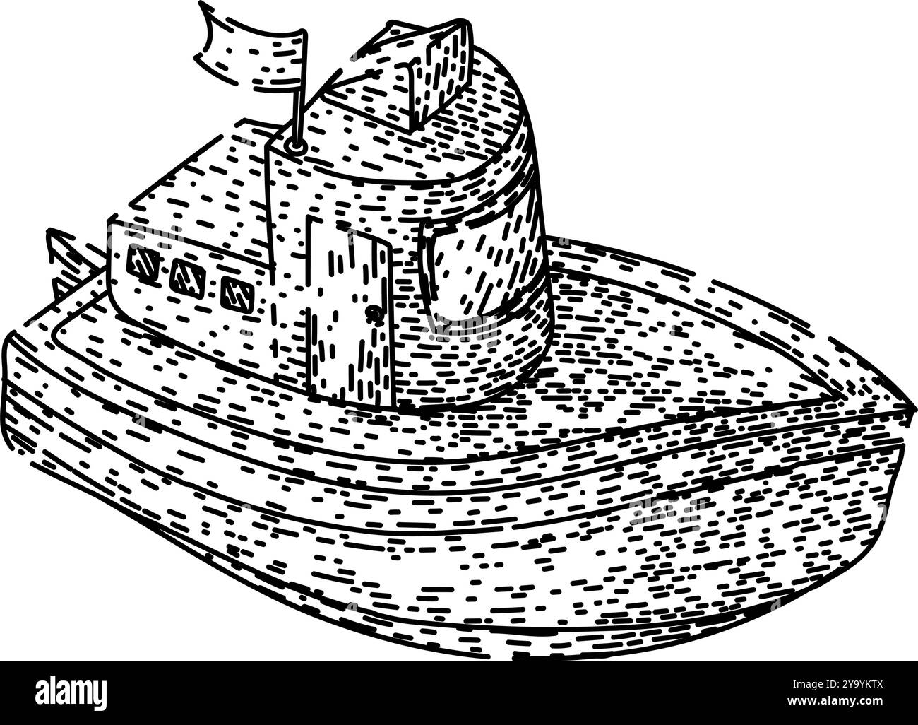 raft toy boat sketch hand drawn vector Stock Vector Image & Art - Alamy