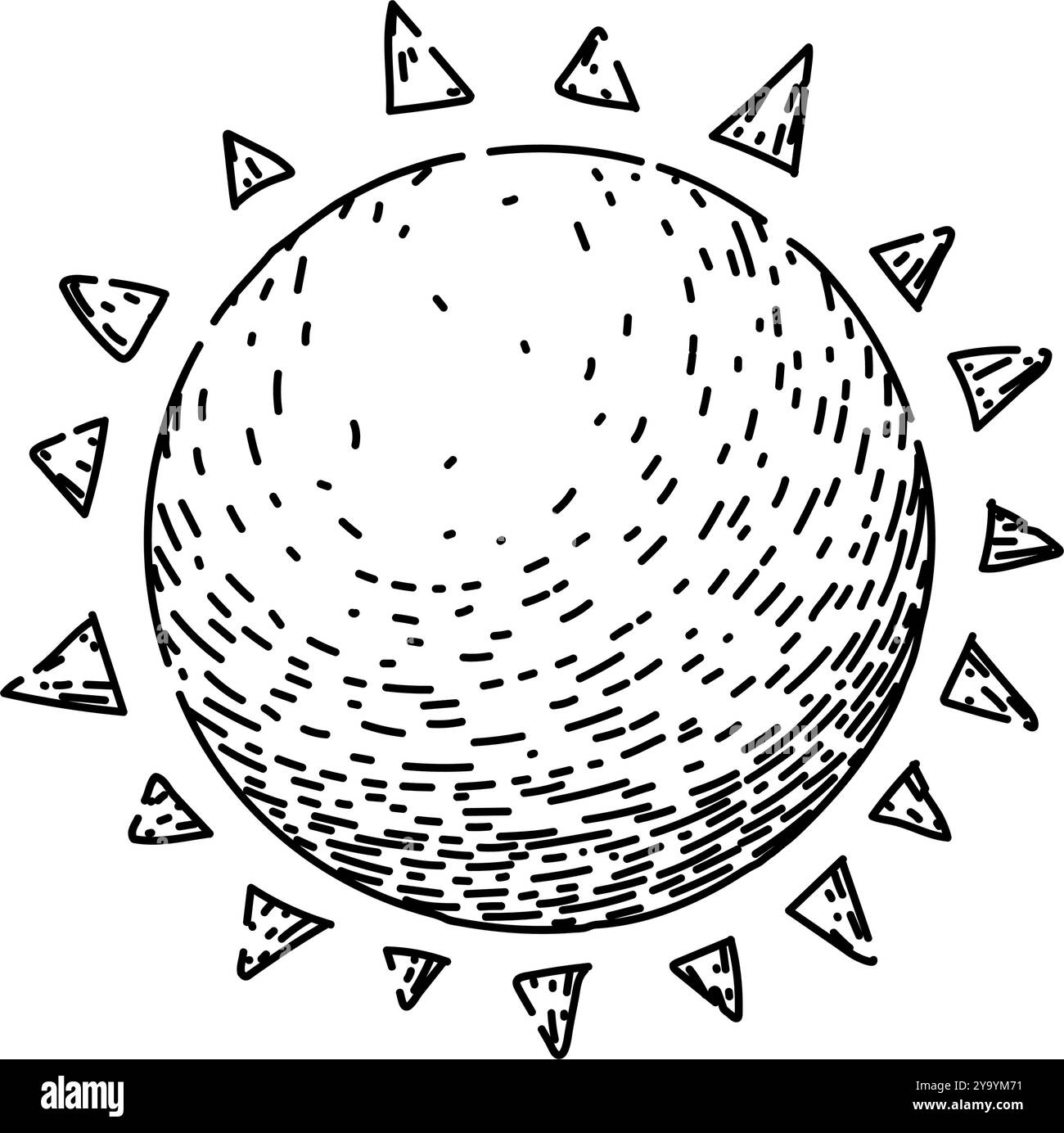 sunlight sun sketch hand drawn vector Stock Vector Image & Art - Alamy