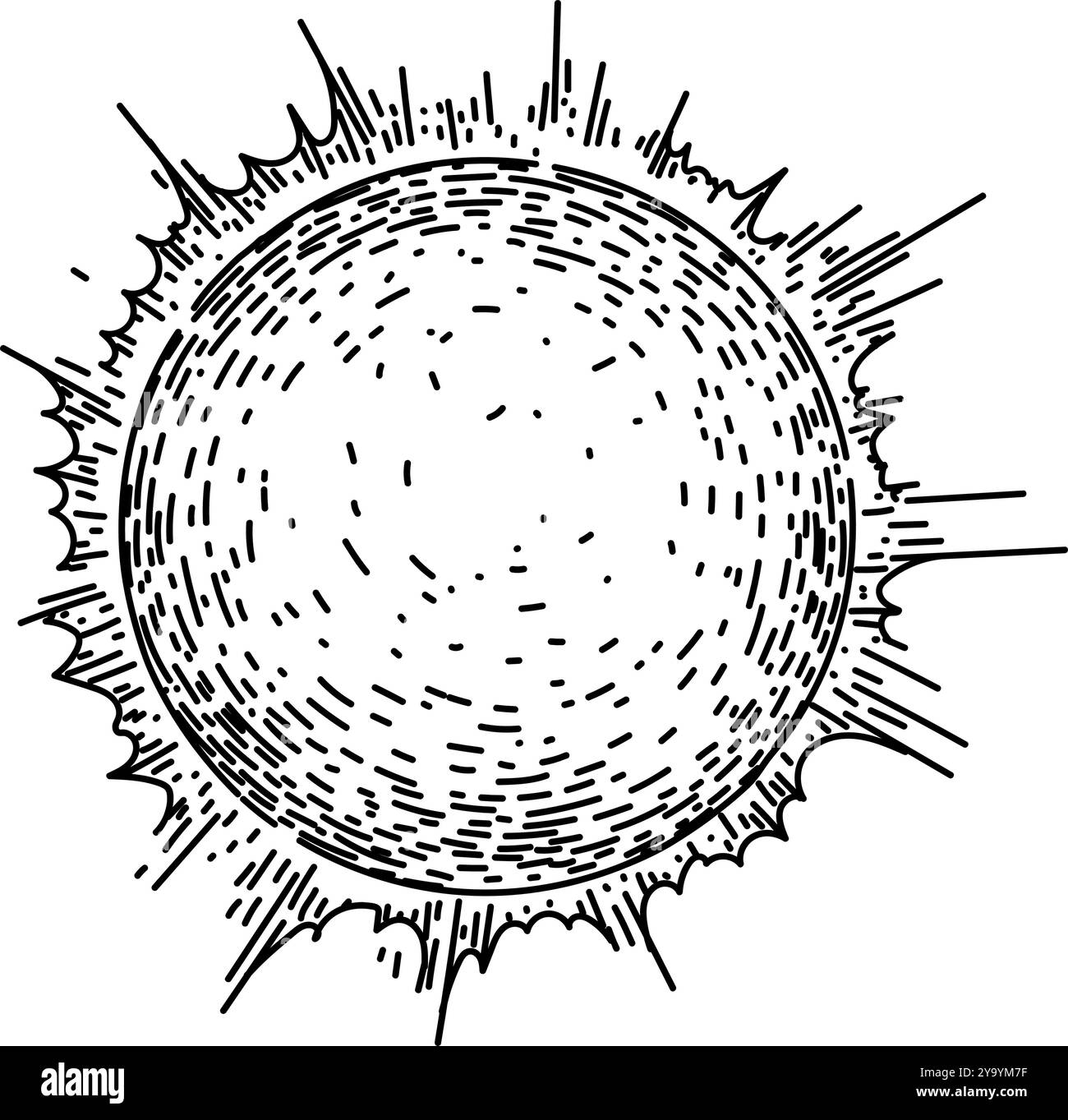 sunset sun sketch hand drawn vector Stock Vector Image & Art - Alamy