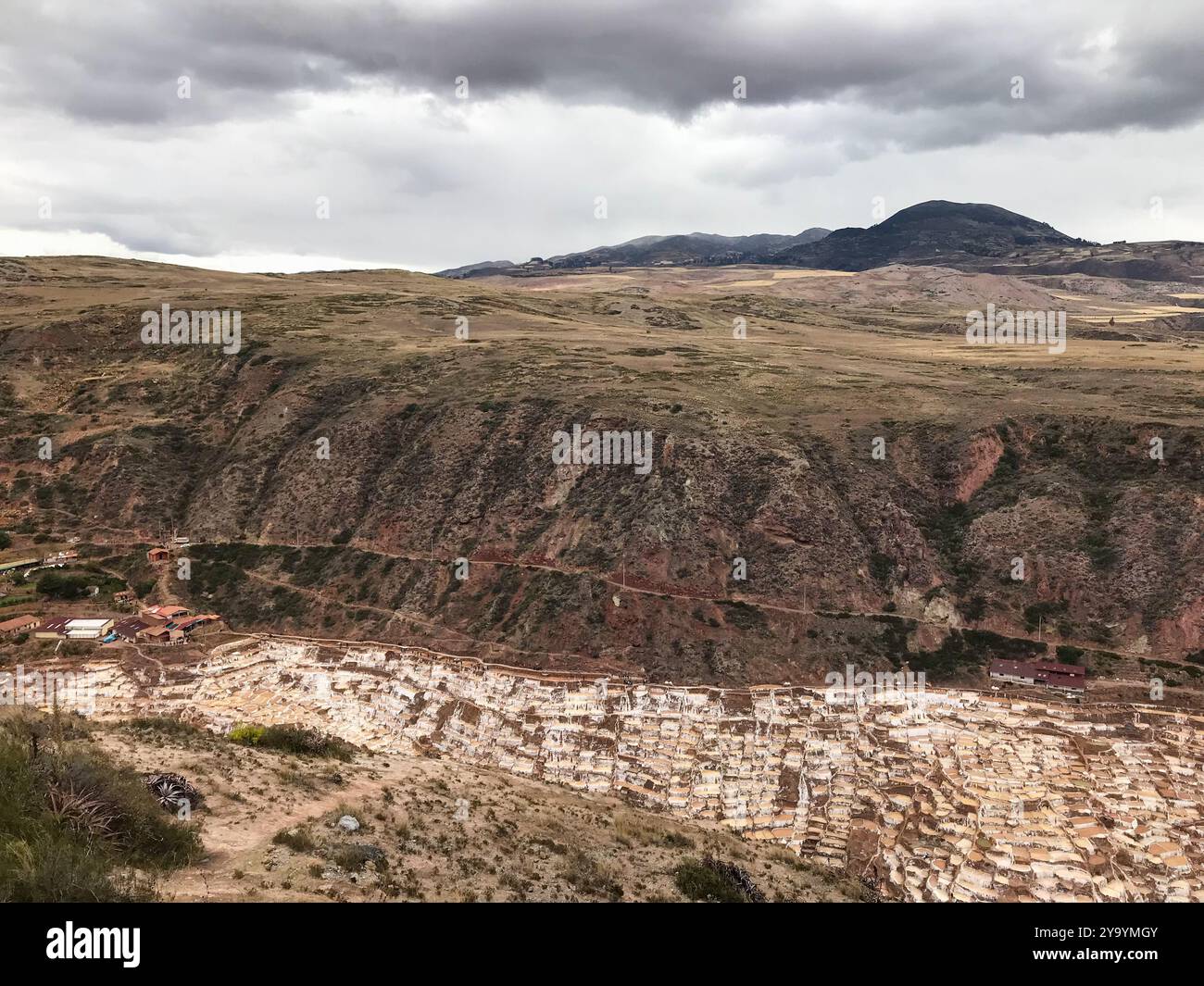 Terraced salt pans also known as " Salinas de Maras", in the Andes ...